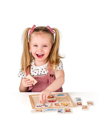 Pusle puidust alusel "safari loomad"