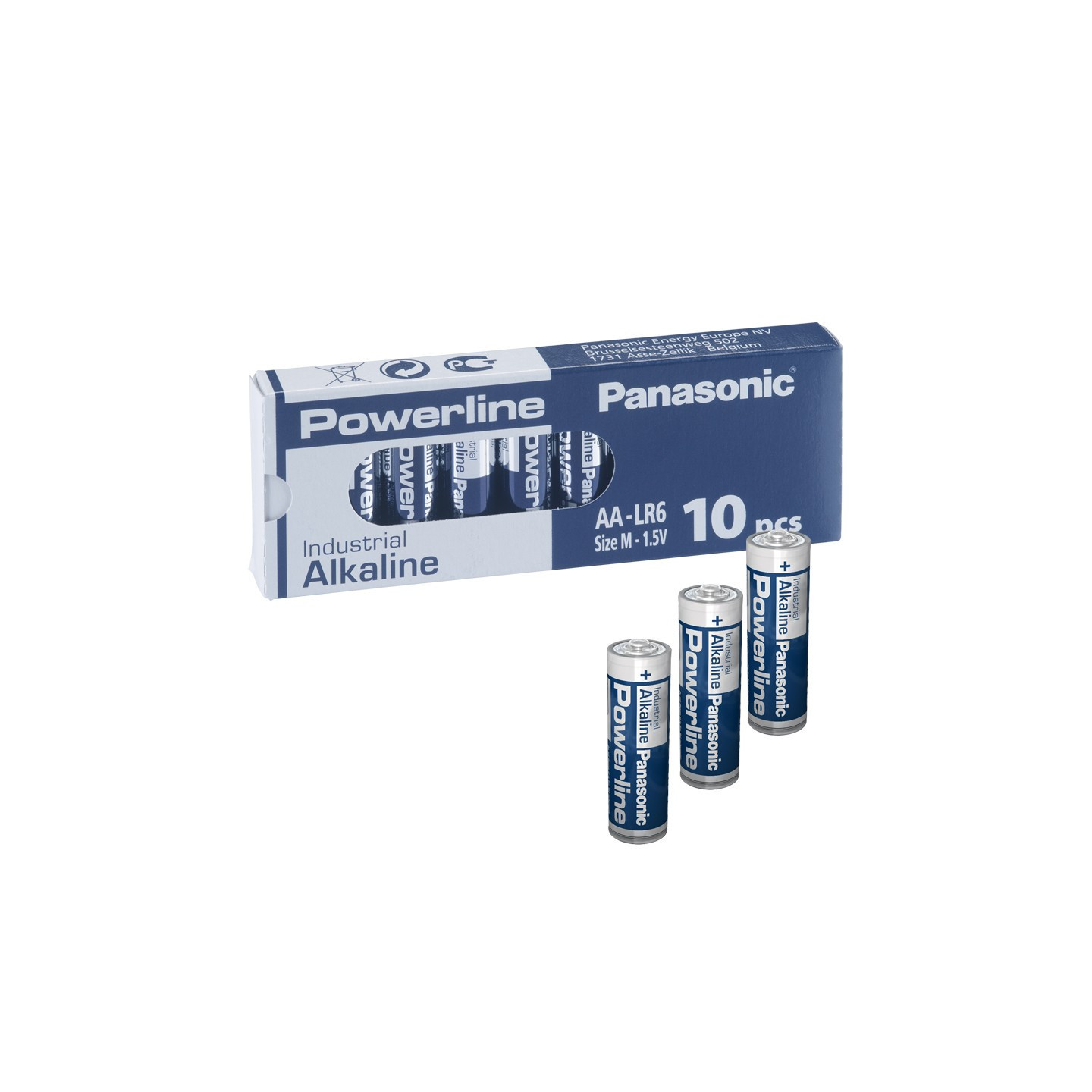 Patareid AA Panasonic alkaline 10 tk.